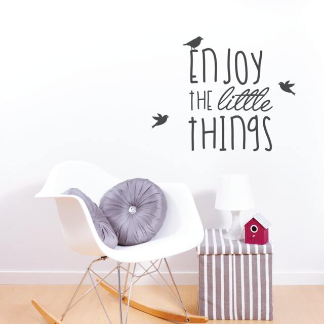 Wall Decal Enjoy The Little Things - Quote Mural Words Text Vinyl ...