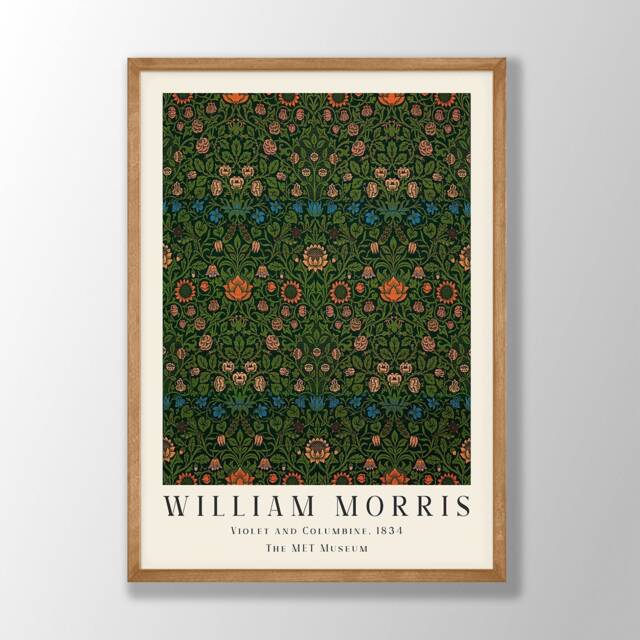 William Morris Art Print - Poster, Violet Wall Art, Nouveau Print ...