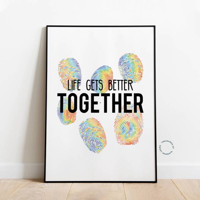 Love Is Lgbtq Rainbow Wall Art - Pride Decor Lgbtq+ Gift Equality ...