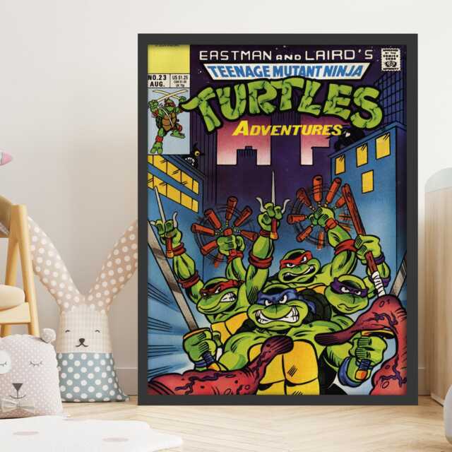 Teenage Mutant Ninja Turtles Print - Comic Cover No 23 Aug Poster World Of Tmnt Wall Art by Etsy ...