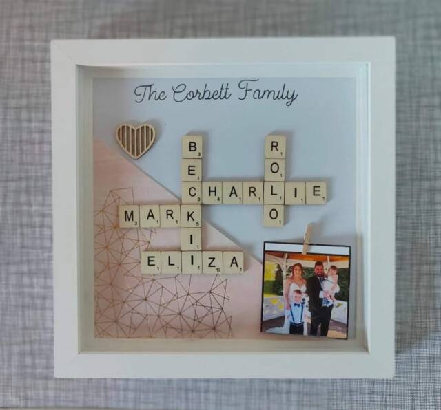 Personalized Scrabble Photo Frame Family Keepsake Gift by Etsy ...