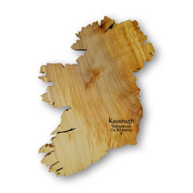 Engraved Ireland Map With Your Surname, Handmade Irish Gift, Wooden ...