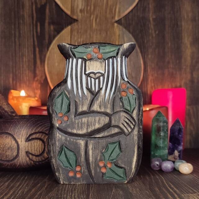 Cernunnos Yule Decorations Green Statue Horned God Wheel Of The Year ...