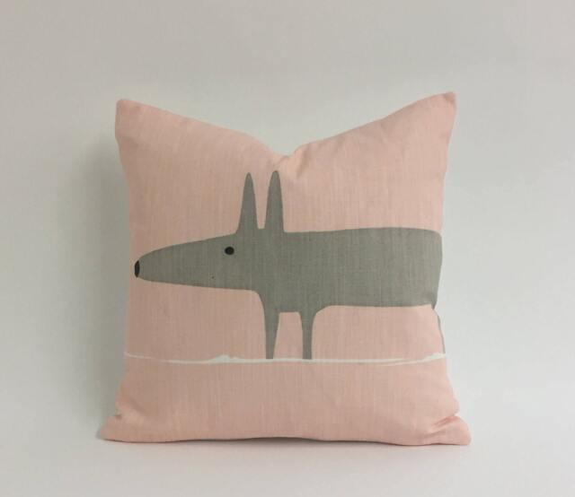 Mr Fox - Scion Blush Delicate & Stylish Pink Mr Fox Cushion Cover ...