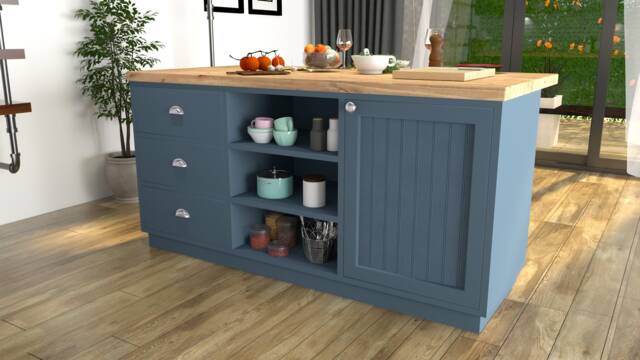 Stand Alone Island Kitchen Breakfast Bar Unit With Storage by Etsy ...