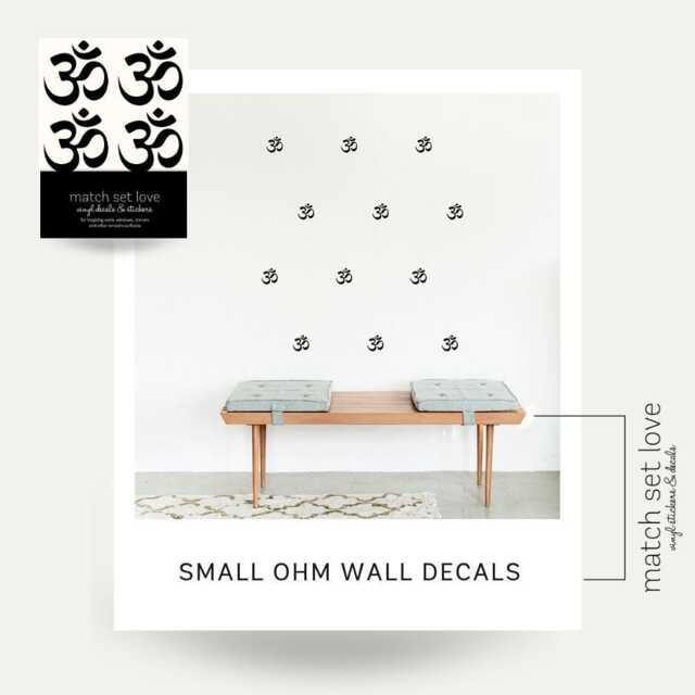 Ohm Sign Small Wall Decals - Om Stickers Yoga Room Decor Vinyl Wall ...