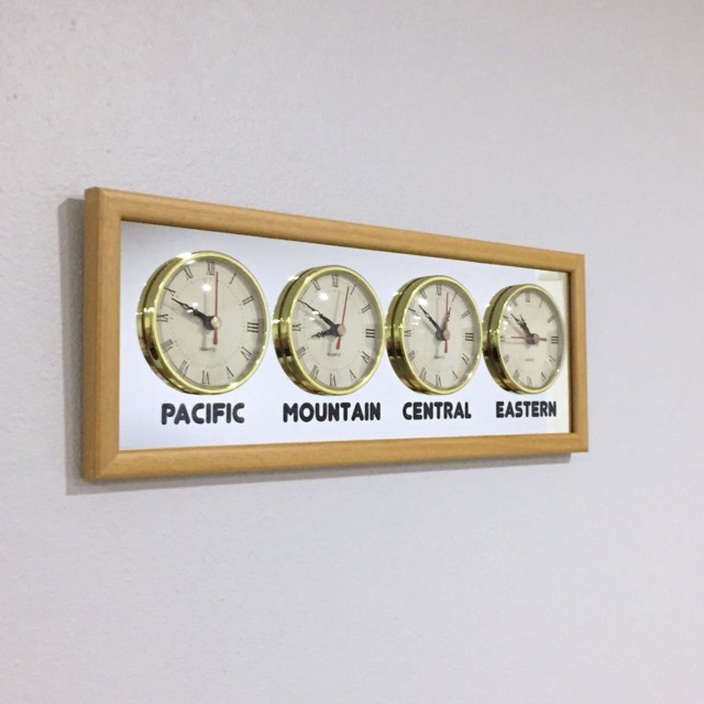 4 Zone Clock With Mirror. You Can Print The Name, Region Or City You ...