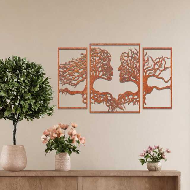 Celtic Tree Of Life Metal Wall Art, Faces Sculpture, Home Decor by Etsy ...