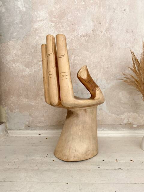 Wooden Hand Chair - Shaped Boho Style Suar Wood Unique Teak Handmade in ...