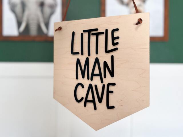 Little Man Cave Sign, Babe Boy Nursery Decor, Boys Room Playroom Safari ...