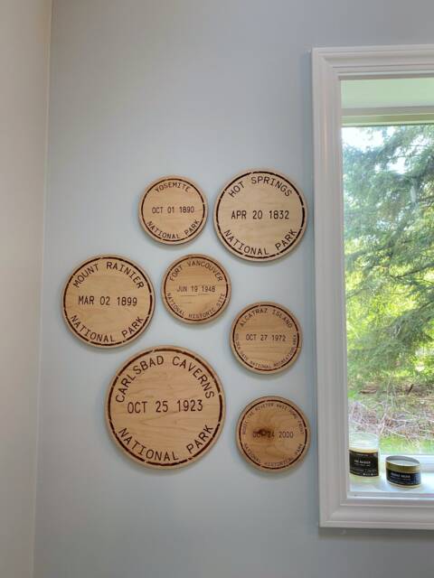 National Park Service Passport Stamp Round Wooden Sign - You Choose ...