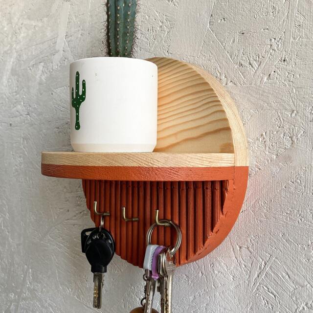 Minimalist Wooden Key Holder Shelf Entryway Organizer by Etsy ...