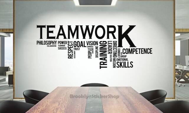 Teamwork Wall Decal, Office Sticker, Office Decor, Office Art, Vinyl ...