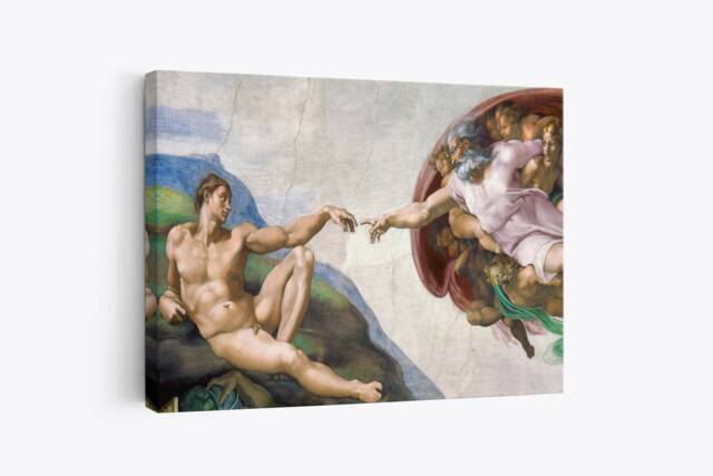 Michelangelo The Creation Of Adam Hand Of God Sistine Chapel - Circa 1512 By Italian Artist ...
