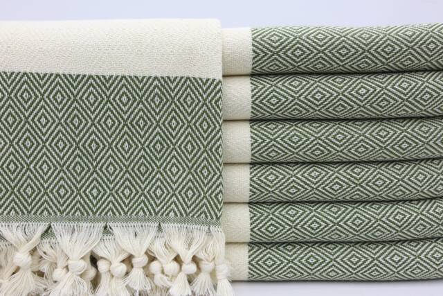 "Olive Green Towel, Beach Towel, Bridemaid Towel, Pattern Towel ...