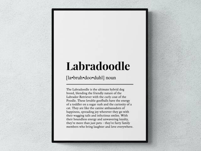 Labradoodle Funny Definition Dog Wall Art Print by Etsy | ufurnish.com