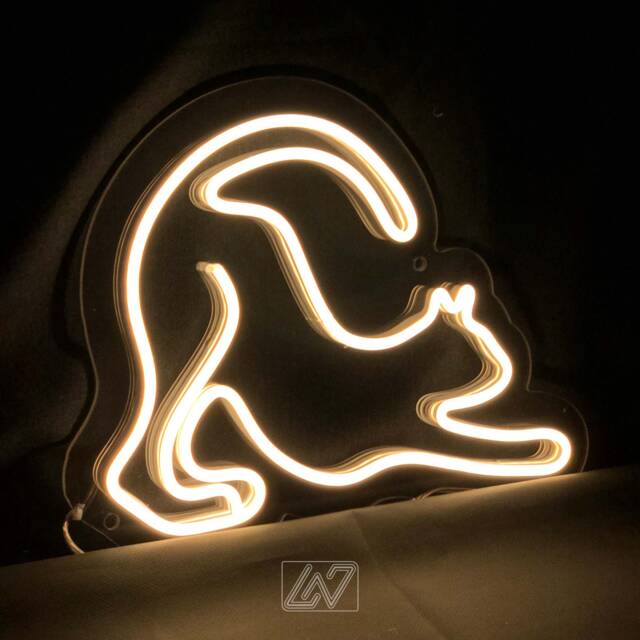 Cat Neon Sign - Animal Decoration Night Light Room Interior Led Custom ...