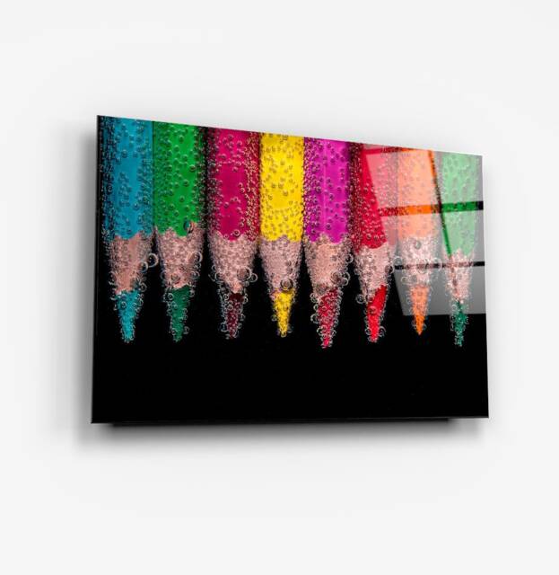 Colored Pencils-Wall Art Glass Printing-Modern Home Decor Ideas For ...