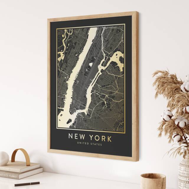 Personalized Foil City Map Print Custom Metallic Wall Art by Etsy ...