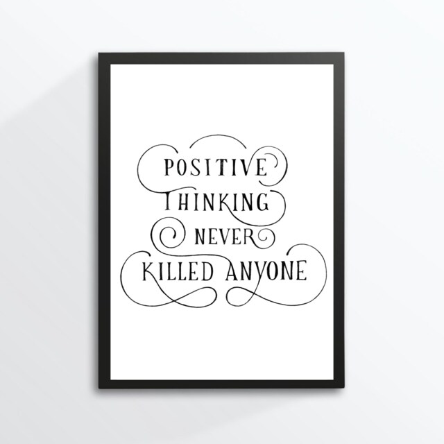 Din A4 Art Print Without Frame - Saying Positive Thinking Motivation ...