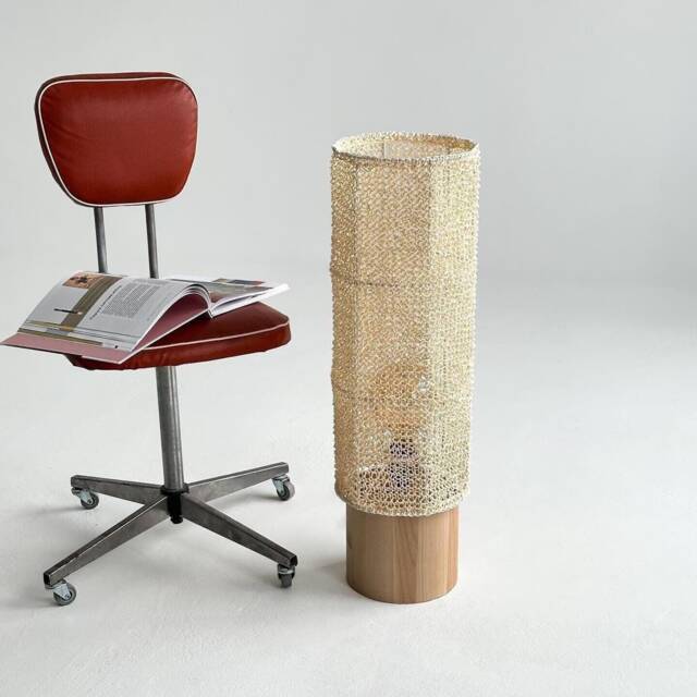 Handmade Raffia Floor Lamp, Natural Fiber Knitted Lampshade, Boho ...