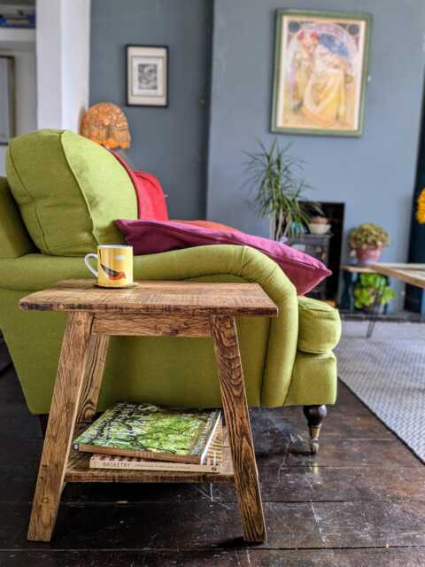 Handmade Rustic Reclaimed Wood Side Table Welsh Countryside Decor by ...