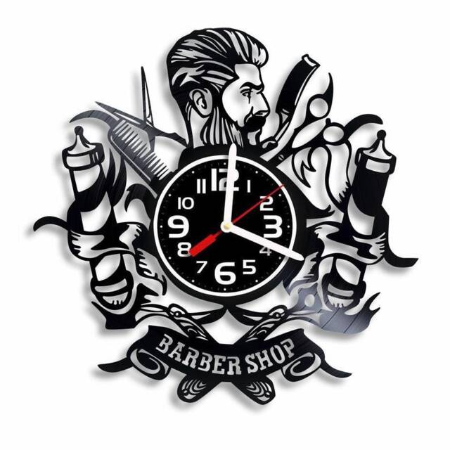 Time For Style Barbershop Wall Clock - Handmade Decor Barbers, Grooming ...
