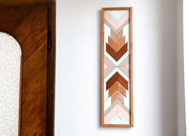 Pastel Wooden Decor, Geometric Wood Wall Art, Small Wood Wall Hanging ...