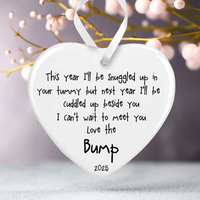 Love The Bump First Christmas Pregnancy Decoration - Ceramic Bump's 1st ...