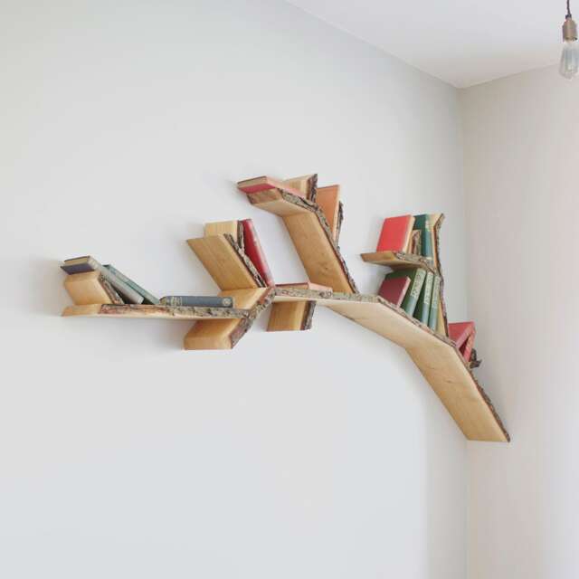 Solid Oak, 1.8M Oak Branch, Bark Edge, Tree Shelves, Oak Shelf, Tree ...