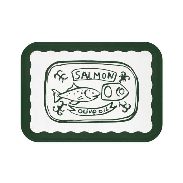 Sardines Bath Mat - Cute Bathroom Decor, Aesthetic Bathroom, Bathroom ...