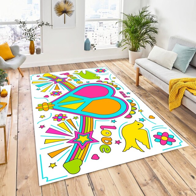 Peace Love Rug, Sign, Love, Hand, Heart, Doodle, Cricut, Silhouette ...