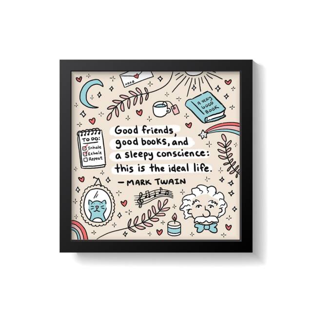 Mark Twain Art Print 8x8 - Inspirational Art, Quote Mark Twain Quotes ...