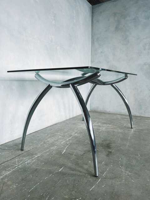 Italian Glass & Chrome Dining Table By Calligaris by Etsy | ufurnish.com