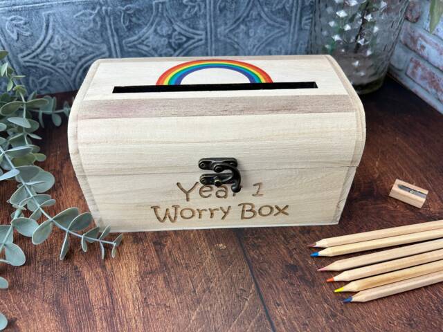 Worry Box Primary School Drop Rainbow Personalised Pupils Mental Health ...