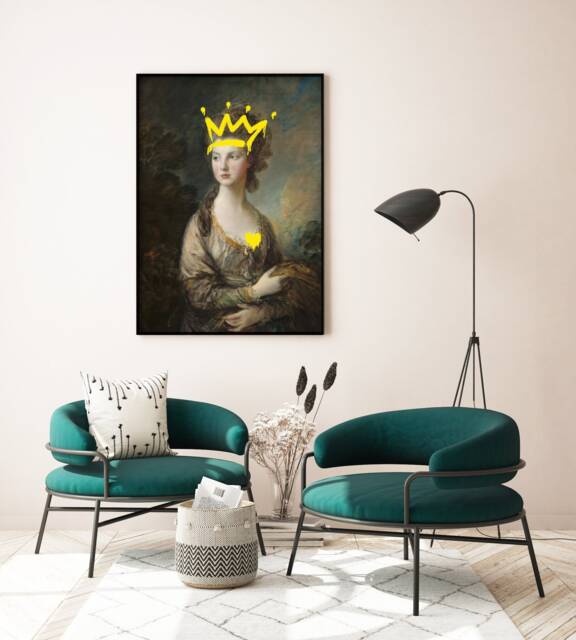 The Lady With A Crown - Altered Vintage Print, Urban Eclectic ...