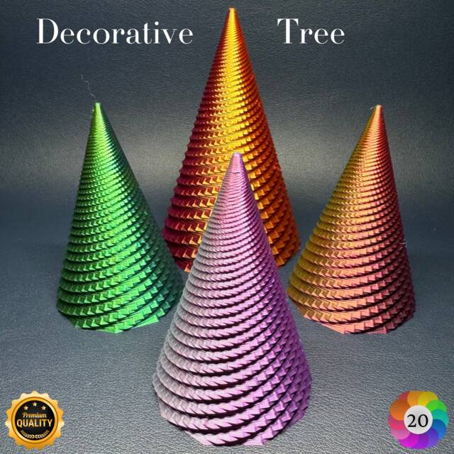 3D Printed Tabletop Christmas Tree Multicolored Pla Ornament by Etsy ...