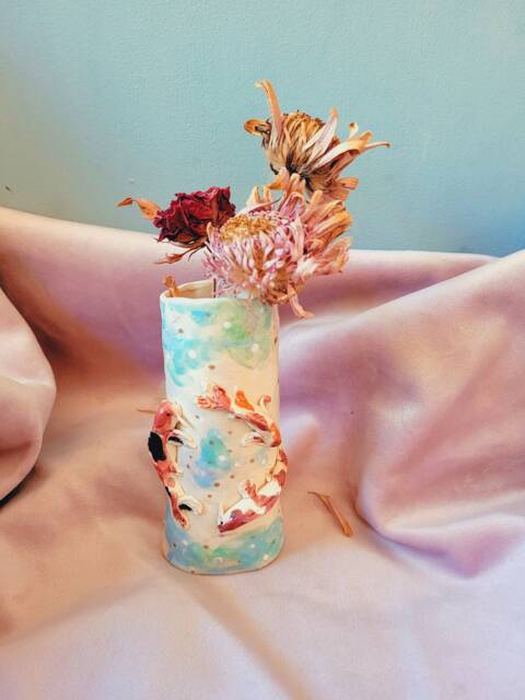 The Koi Fish Karma Circle Vase. Handmade Ceramic Vase. Unique Gift Idea ...