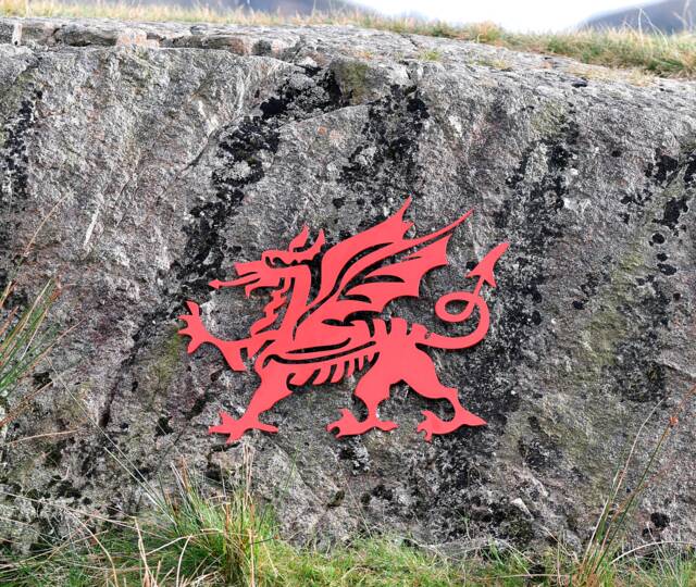 Solid Steel Welsh Dragon Red Powder Coat Wall Art, Ddraig Cymru, A ...