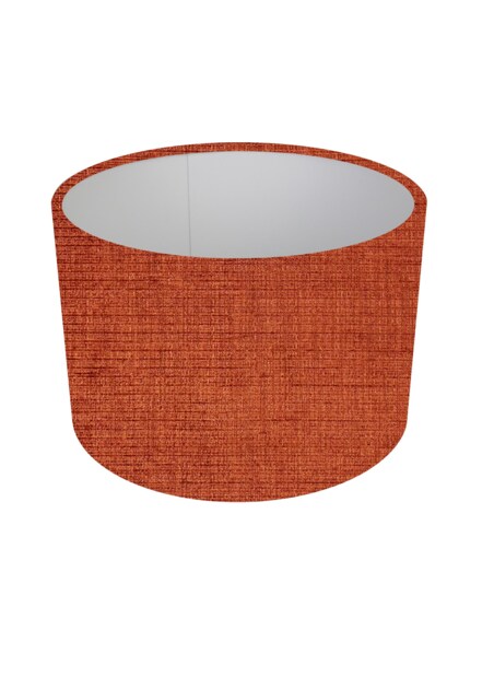 Fine Chenille Burnt Orange/Rust Cylinder Drum Lampshades Pendant Shade ...