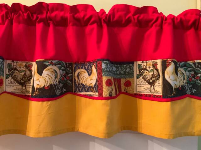 Roosters & Chicken French Country Valances Decor. Country Farmhouse by ...