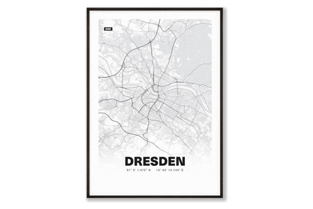 Dresden City Map/- Premium Poster Free Shipping Tombaenre?? by Etsy ...