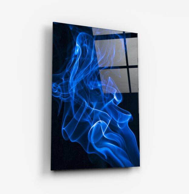 Blue Smoke-Wall Art Glass Printing-Modern Home Decor Ideas For Your ...