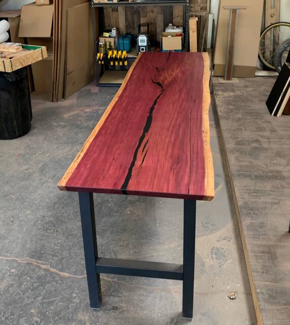 Custom Purple Heart Epoxy Resin Dining/Display Table by Etsy | ufurnish.com