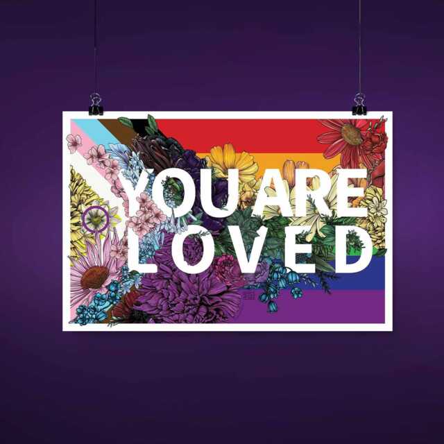 You Are Loved Poster - Lgbtq Progress Pride Flag by Etsy | ufurnish.com