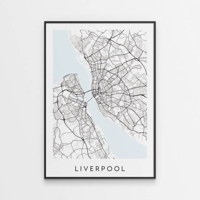 Liverpool Map Print - Minimal Poster Art by Etsy | ufurnish.com