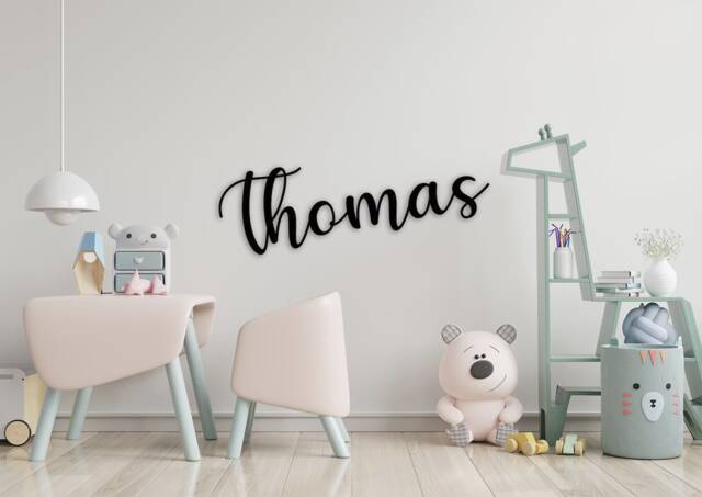 Personalised 3D Wooden Name Sign, Kids Nursery Wall Name, Room Decor ...