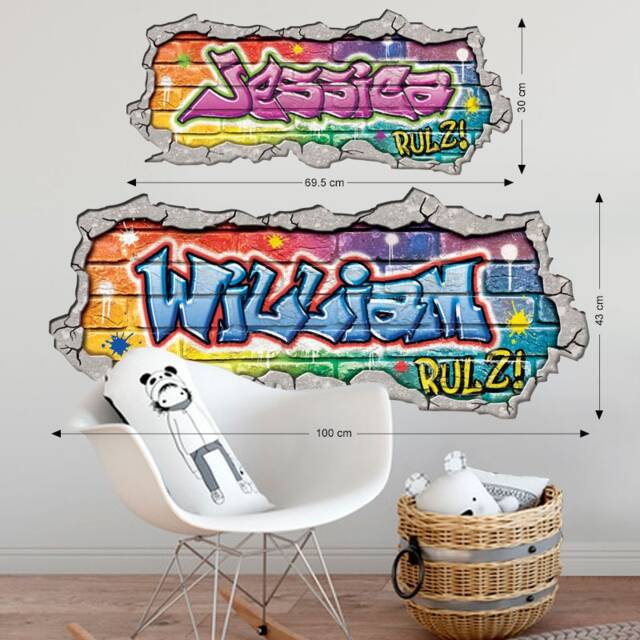 Personalised Graffiti Wall Art Decal by Etsy | ufurnish.com