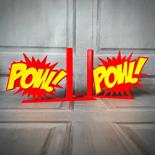 "3D Printed Comic Bookends ""Pow" by Etsy | ufurnish.com