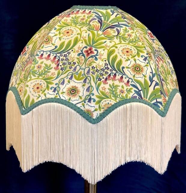 William Morris Molly Natural & Cream Floral Parachute Dome Fabric ...